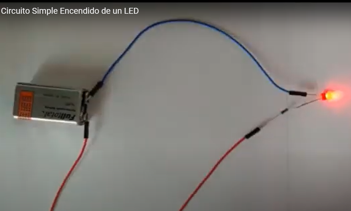 CIRCUITO SIMPLE CON EL ENCENDIDO DE UNA LUZ LED | SEDII - Subsecretaría ...
